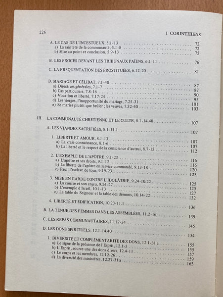 La première épître de Saint-Paul aux corinthiens – ChezCarpus.com