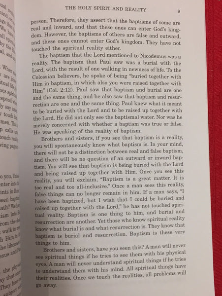 The Holy Spirit and reality – ChezCarpus.com